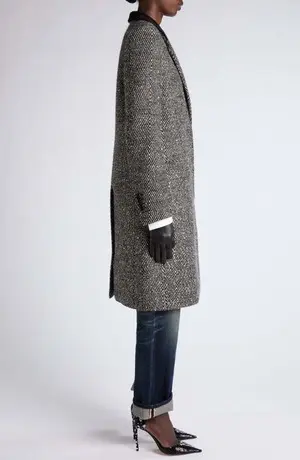 TOM FORD Sequin Tweed Boyfriend Coat