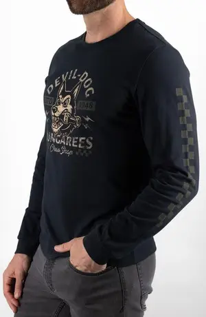DEVIL-DOG DUNGAREES Chop Shop Long Sleeve Graphic Tee