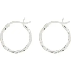 Argento Vivo Twisted Hoop Earrings - Silver