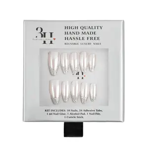 3H NAILS Screenshort Almond Press-on Nails