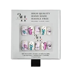 3H NAILS Whiskersshort Square Press-on Nails