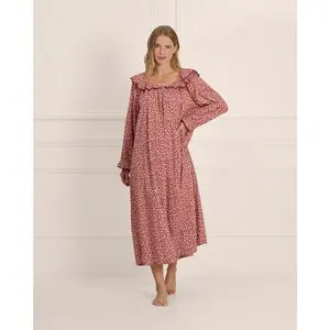 IF ONLY IF Katharine Long Nightgown - Maple Leaf
