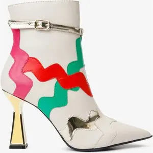 VINCI LEATHER SHOES The Tario Leather Ankle Boot - White