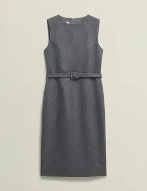 HOBBS LONDON Elsie Wool Blend Belted Shift Dress