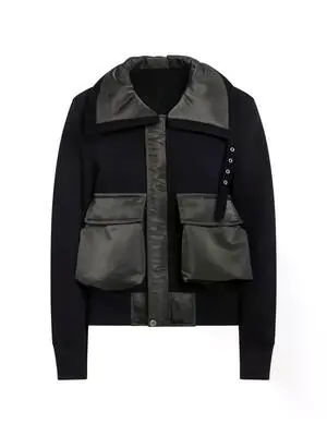 Sacai Panelled Buckled Jacket - Blue