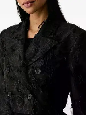 Patrizia Pepe Feather-embellished Jacquard Jacket