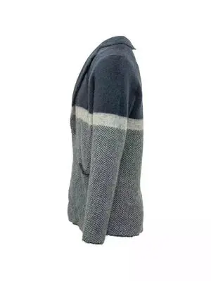SANFREDI Herringbone-pattern Knitted Jacket