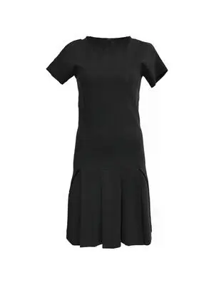 Theory Scoop-neck Drop-waist Dress - Black