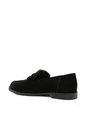 LINDA BAUMANN Buckle-detail Suede Loafers
