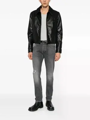 DONDUP Icon Distressed Faded-effect Jeans - Grey