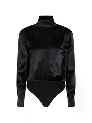 CATALINA Silk Bodysuit - Black