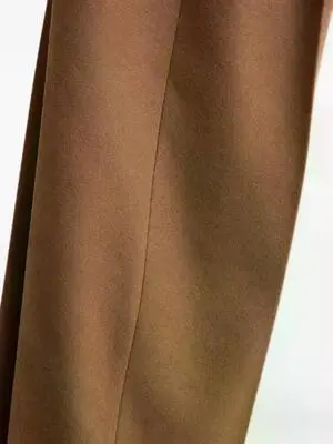 SOSHIOTSUKI No Tuck Pressed-crease Tailored Trousers - Brown