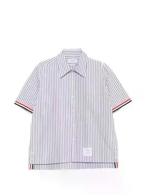 Thom Browne Striped Short-sleeve Shirt - Grey