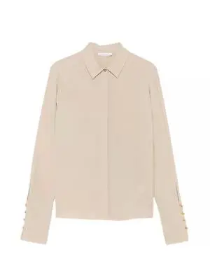 Patrizia Pepe Fly-embellished Long-sleeve Shirt - Neutrals