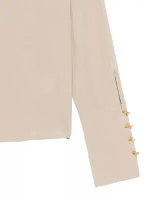 Patrizia Pepe Fly-embellished Long-sleeve Shirt