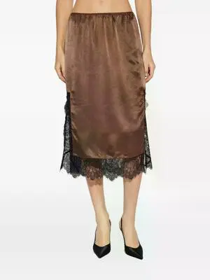 Munthe Chloa Lace-trim Midi Skirt