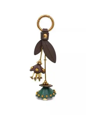 Etro Leather And Arnica Charm With Flowers And Leaves