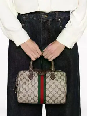 Gucci Ophidia Medium Boston Bag - Neutrals