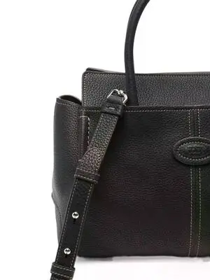 TOD'S Logo-plaque Pebbled Tote Bag