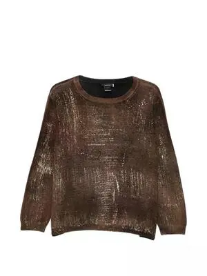 Avant Toi Distressed-effect Crew-neck Sweater