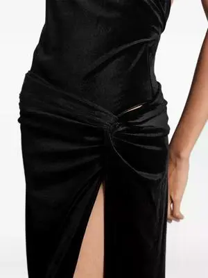 Andamane Knot-detail Side-slit Maxi Skirt