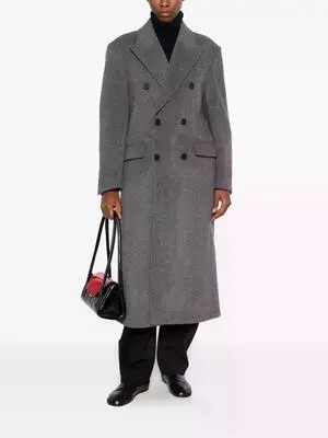 DUNST Double-breasted Coat - Grey