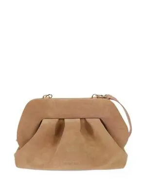 THEMOIRE Bios Ruched Clutch Bag - Neutrals