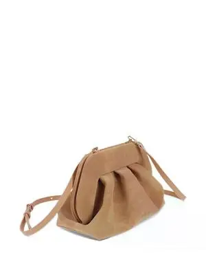 THEMOIRE Bios Ruched Clutch Bag - Neutrals
