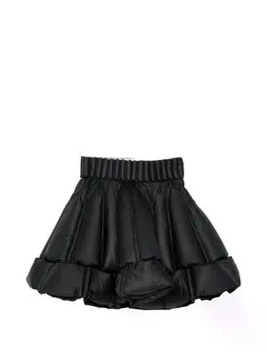 RAXXY Quilted Tiered Mini Skirt - Black
