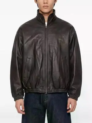 SSSTEIN Leather Bomber Jacket