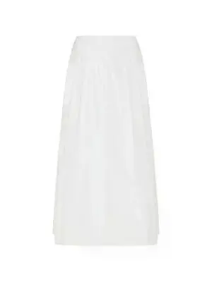 Theory Gathered-waist Midi Skirt