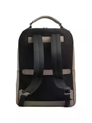 THE BRIDGE Grained Leather Backpack - Grey