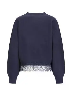 NOTSHY Lace-trim Cashmere Sweater