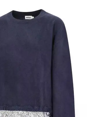 NOTSHY Lace-trim Cashmere Sweater