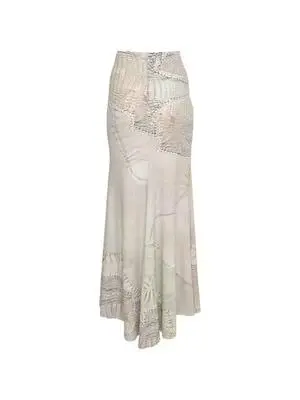 Roberto Cavalli Snake-print Jersey Maxi Skirt - Neutrals