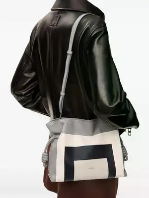 Loewe X Albers Flamenco Leather Shoulder Bag