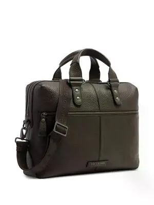 THE BRIDGE Manfredi Pebbled Leather Briefcase