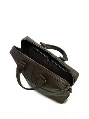 THE BRIDGE Manfredi Pebbled Leather Briefcase
