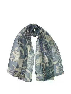 ELIZABETTA Delfina Floral-print Scarf - Blue