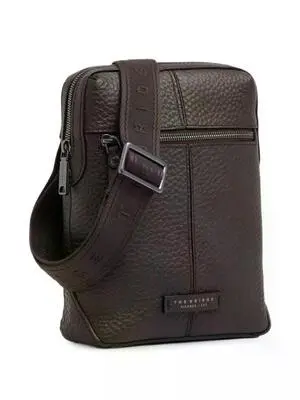 THE BRIDGE Manfredi Pebbled Leather Messenger Bag