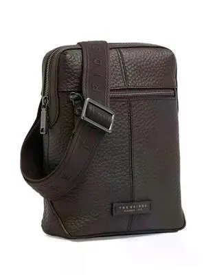 THE BRIDGE Manfredi Pebbled Leather Messenger Bag