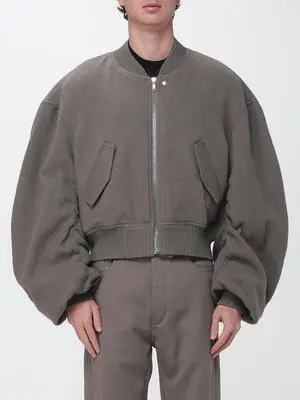 Rick Owens Oversized Padded Virgin Wool Bomber Jacket With Dropped Shoulders