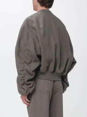 Rick Owens Oversized Padded Virgin Wool Bomber Jacket With Dropped Shoulders