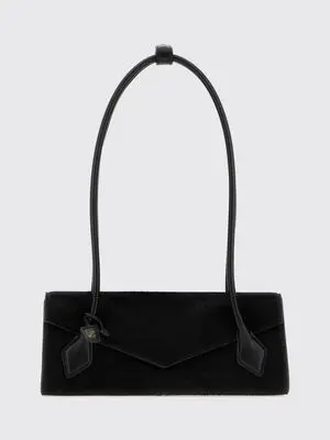 Alaïa Le Teckel Flap Leather Shoulder Bag With Envelope Closure - Black