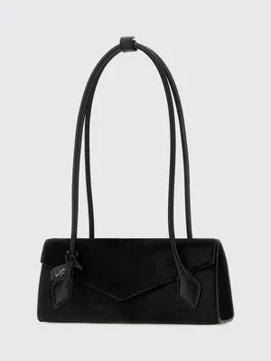 Alaïa Le Teckel Flap Leather Shoulder Bag With Envelope Closure - Black