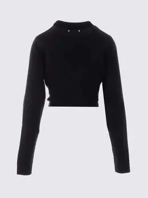 Balenciaga Draped Asymmetrical Wool Crewneck Jumper - Black