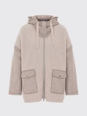 Herno Short Wool And Nylon Jacket With Padded Hood