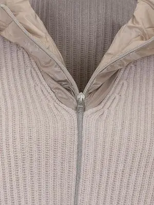 Herno Short Wool And Nylon Jacket With Padded Hood