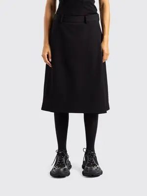 Balenciaga Flared Wool Midi Skirt With Belt Loops - Black