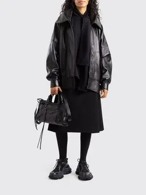 Balenciaga Flared Wool Midi Skirt With Belt Loops